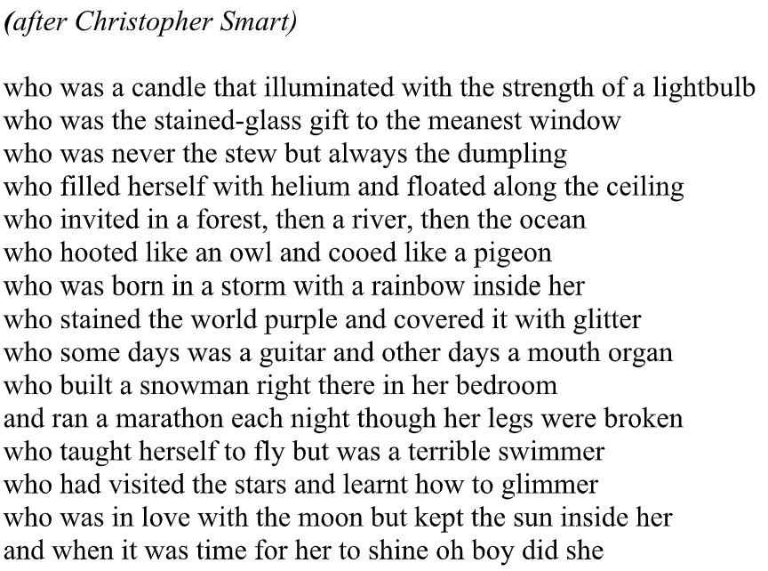 For I will consider my mother – Julia Webb