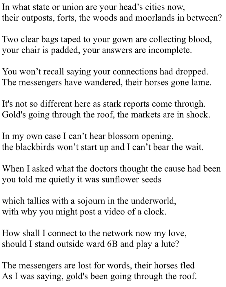 Words and music for a wounded network – Dominic Fisher