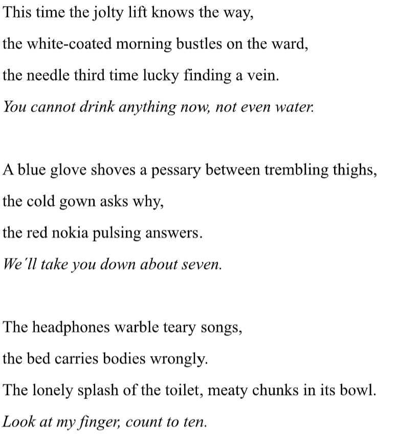 The Eighth Floor, Virgen de las Nieves Hospital – Becky May